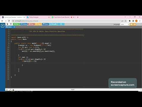 TCS Xplore IPA 15 mark Practice Question Java