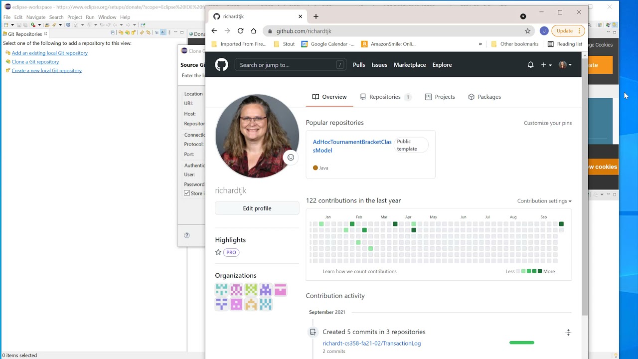 Version Control - Adding a local clone from a GitHub repository to Eclipse