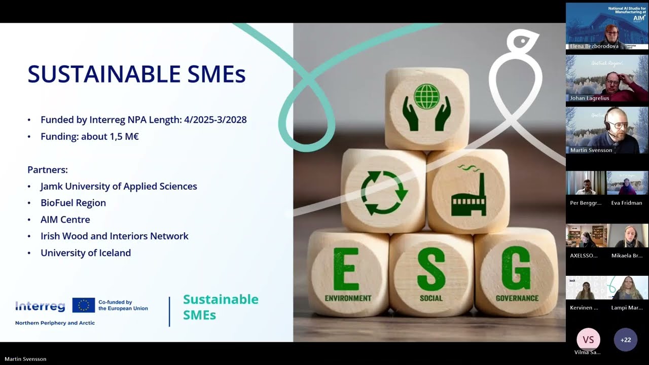 Workshop on Tools for Sustainability Reporting (webinar recording 26 March 2026)