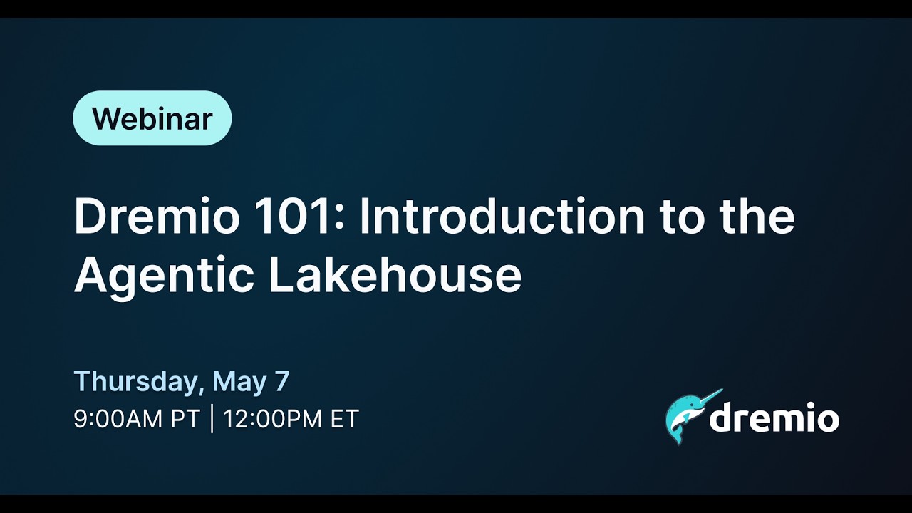 Dremio 101: Introduction to the Agentic Lakehouse