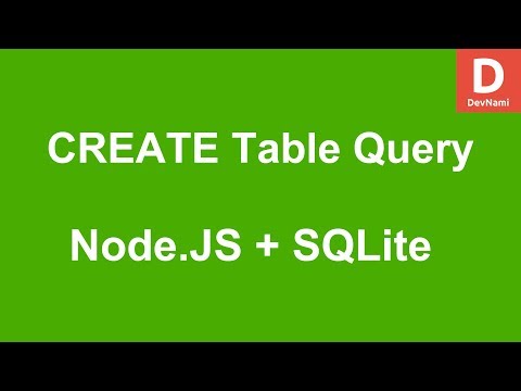 Learn Node JS How to CREATE TABLE query with SQLite Database - Mind Luster