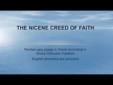 The Nicene Creed of Faith in Greek, English Phonetics and English ...
