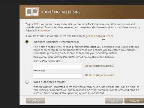 Adobe Digital Editions for use with eBooks TSCPL
