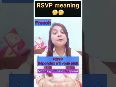 RSVP- Full Form and Meaning 🤔🤔 #learnenglish #youtubeshorts #shortsfeed