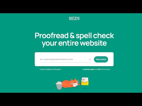 Spellcheck your website at www.spl.ing