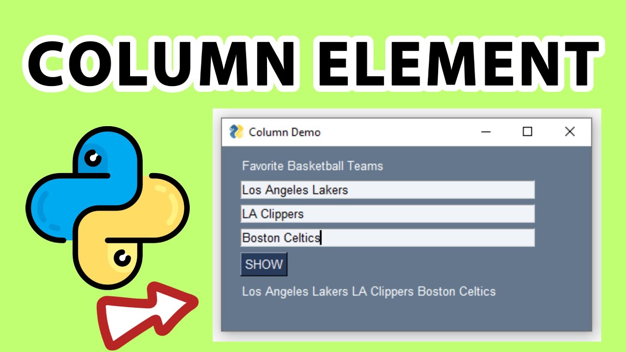 Column Element GUI App With Python PySimpleGUI - Tutorial 23