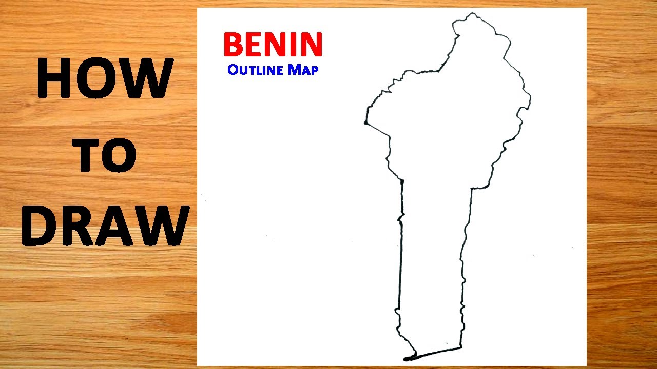 How to draw map of Benin || Benin Outline Map
