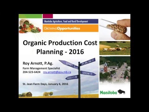 Planning Using Cost of Production- Roy Arnott (MAFRD) HD