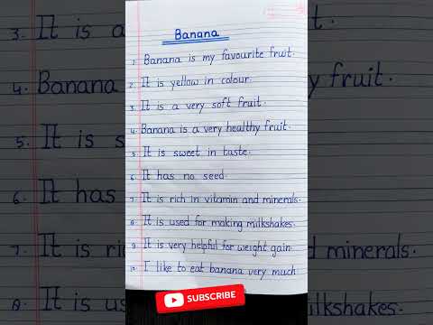 10 Lines On Banana In English/10 Sentences About Banana/Essay On Banana Fruit #shorts #bestumstudy