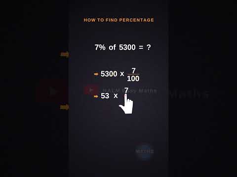 Finding 7 Percentage of 5300 #maths #percentage #shorts