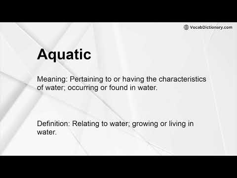 Aquatic Meaning