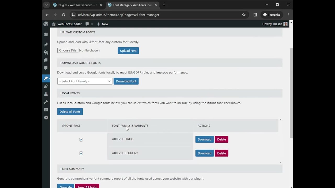 Web Font Loader Pro for WordPress
