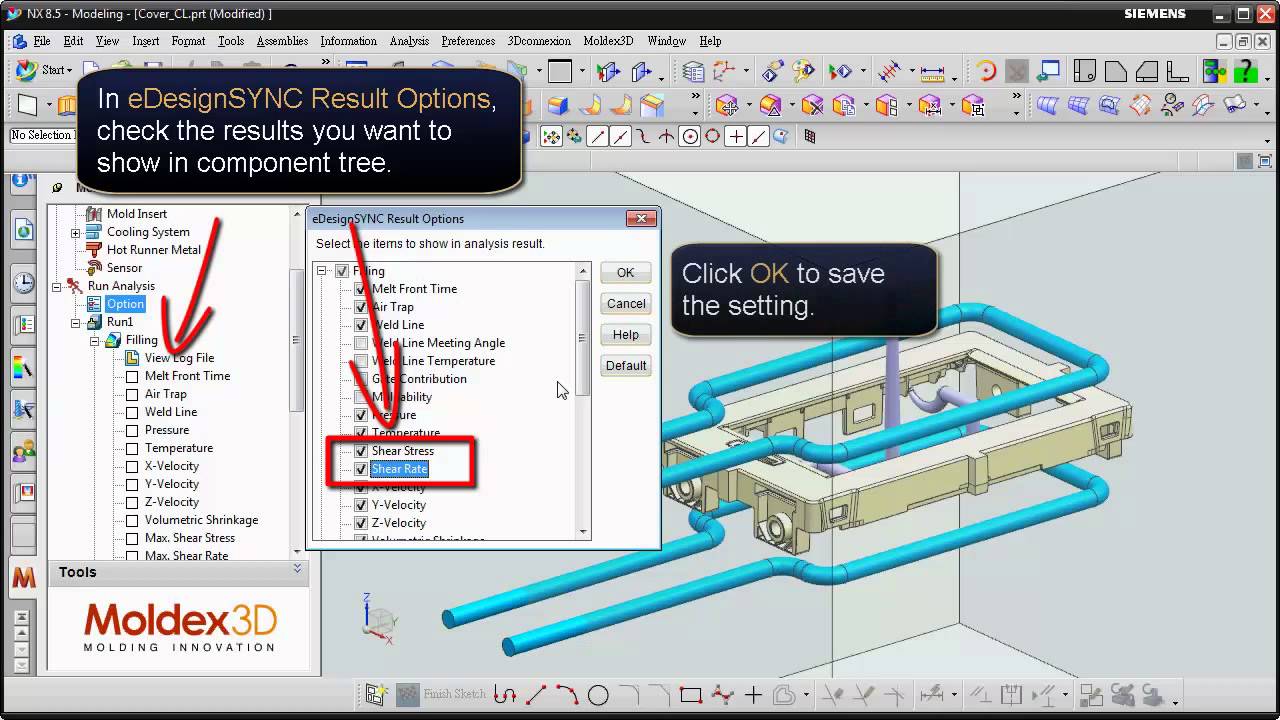 Moldex3D eDesignSYNC for NX Tutorial_Post Process