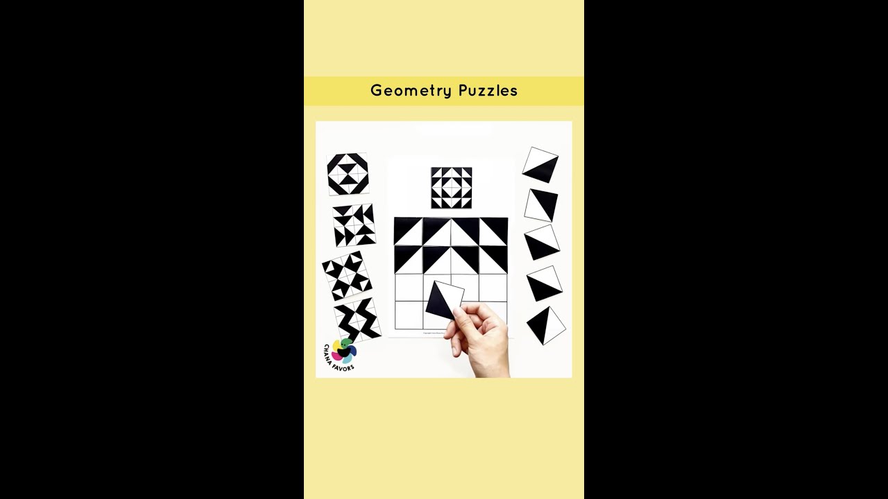 Geometry Puzzles Printable #chanafavors