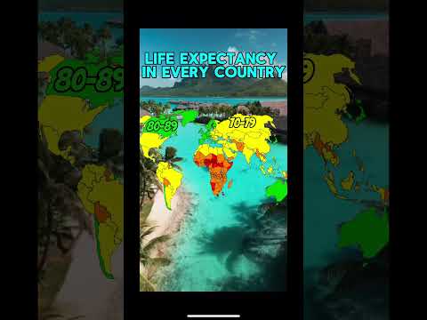 Life Expectancy In Every Country #countries #countrys #country #life #theworld #world #mapper #maps