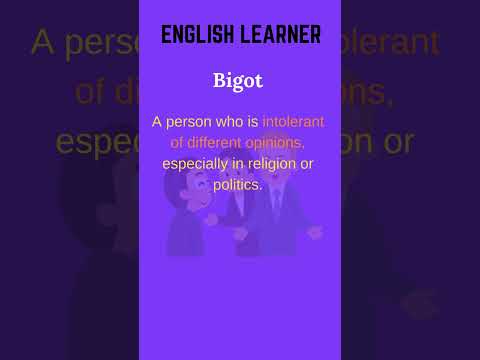 English Word - Bigot - Meaning With An Example #englishwords #english #bigot