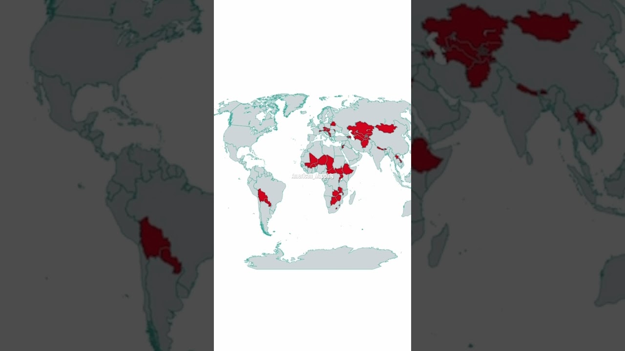 Landlocked Countries #history #map #world #geography #American_Mapping