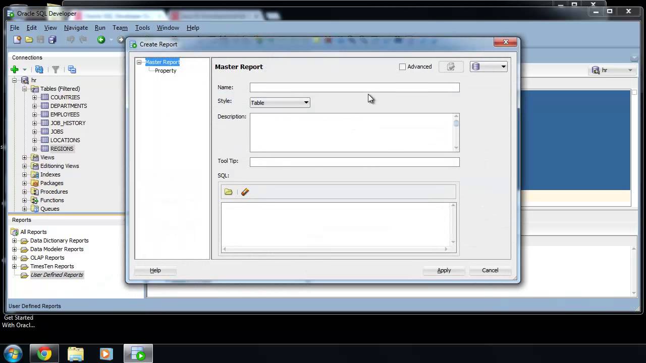 SQL Developer Reports : sqlvids