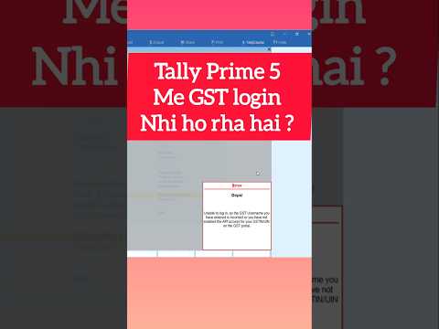 Tally Prime 5.1 GSTN LOGIN #newintallyprime HOW TO ANABLE API Access in gst portal
