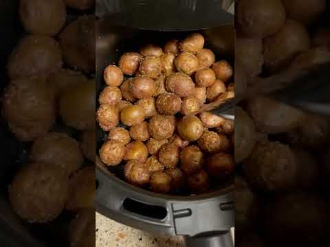 Making mini potatoes in the air fryer!