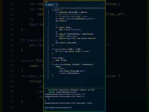Option::as_slice() in Rustlang 1.75