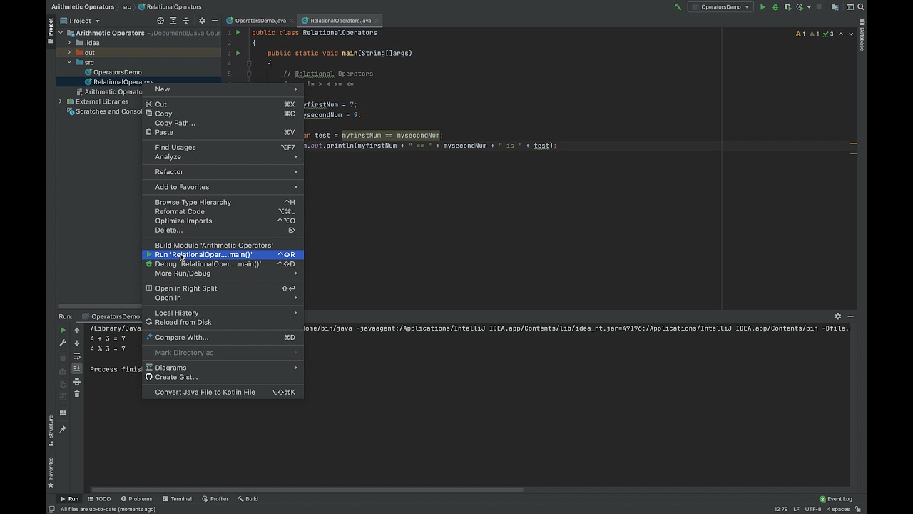 Beginners Java Tutorials (Relational Operators)