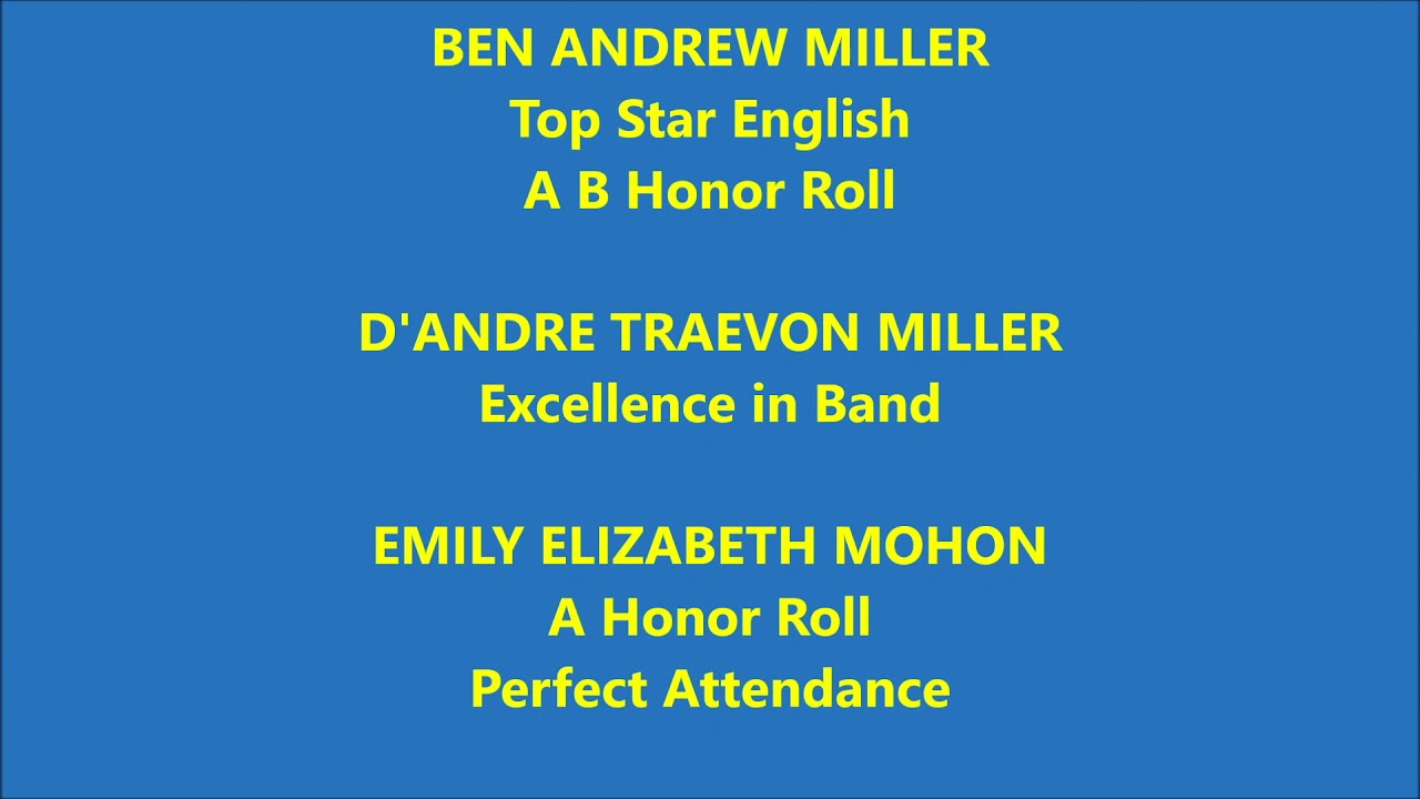 Kleb: 6th Grade Awards