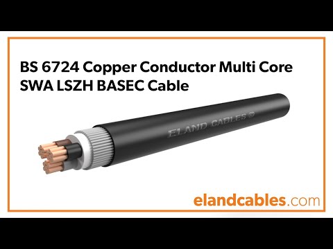 BS 6724 SWA LSZH BASEC 0.6/1kV cable animation