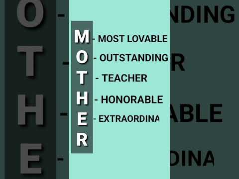 Full Form of MOTHER || Abbreviation