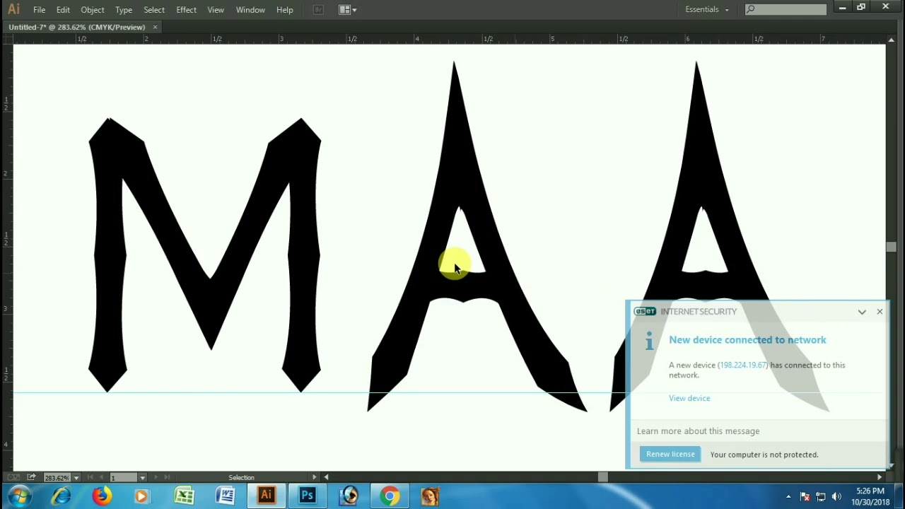 Dry Brush Art Text Tutorial (Adobe Illustrator Ai)