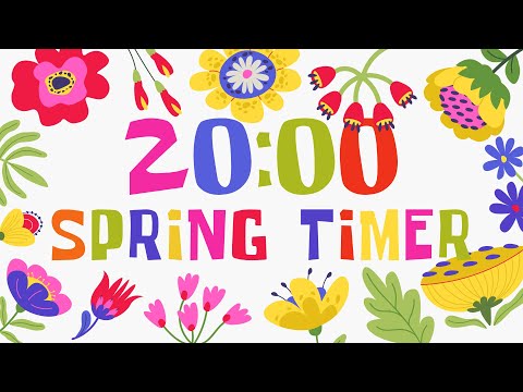 20 Minute Timer with Relaxing Piano Music| Spring Theme