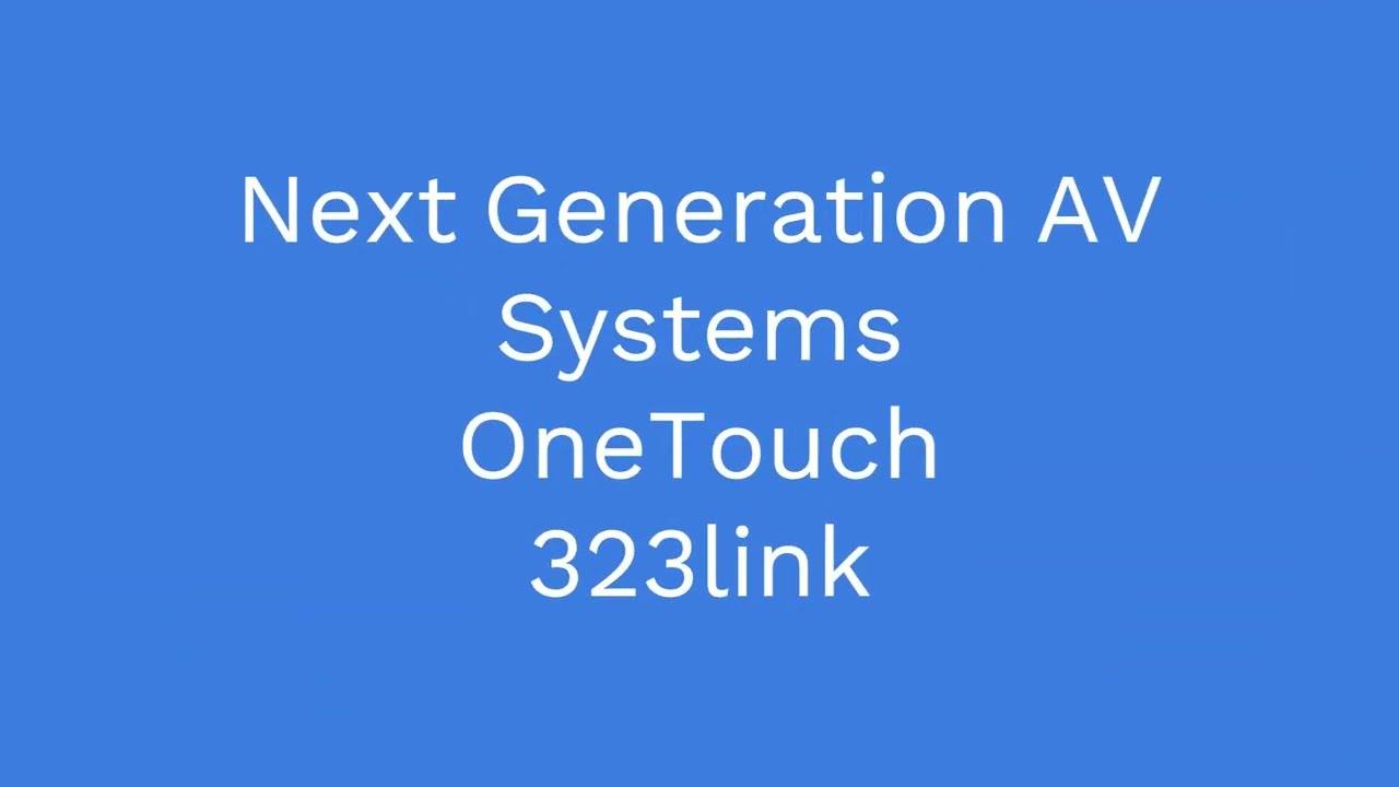 OneTouch - The Next Generation of Turnkey Audio Visual Systems