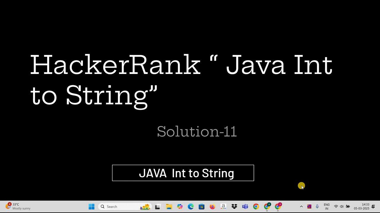 HackerRank Problem -11  Solution |  