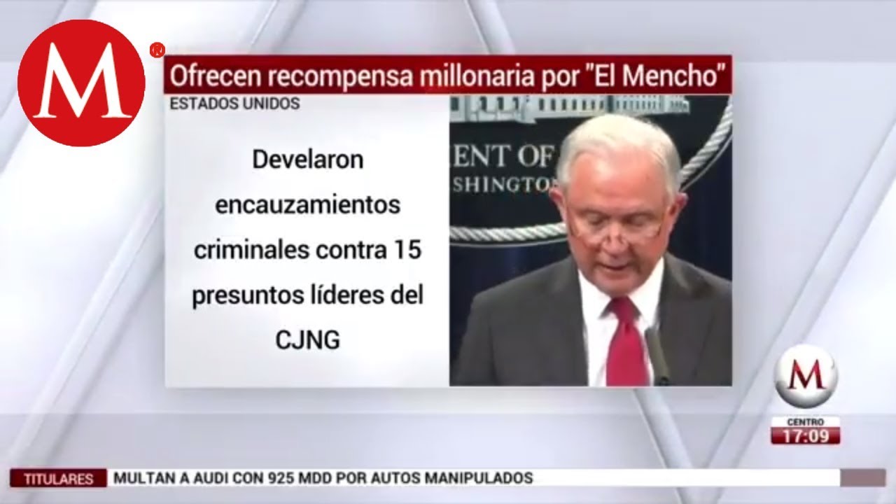 EU aumenta a 10 mdd recompensa por 'El Mencho'