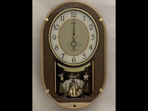 Seiko Melodies in Motion Musical Oval Wall Clock QXM329NRH Moon River