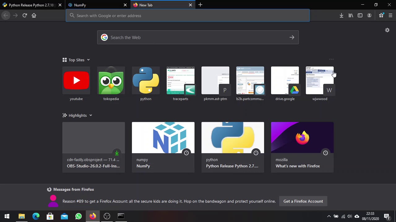 Install Python, Numpy, and Matplotlib in Windows
