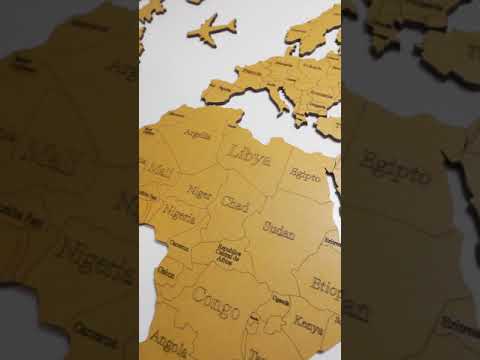 Mapa Mundi Division Politica- Nombre Paises - 1.80 x 0.90 - Natural