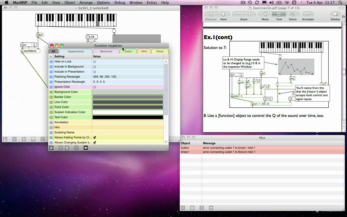Max MSP Tutorial 05b3: Subtractive Synthesis [3]