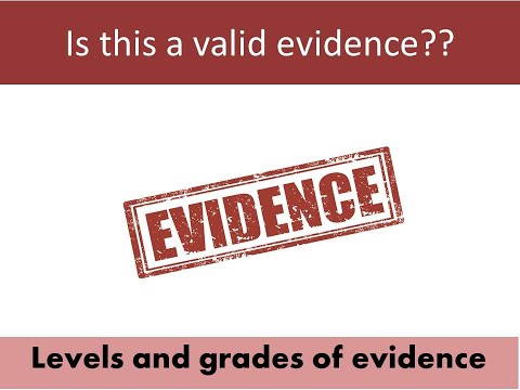 HOW TO VALIDATE A RESEARCH WORK PART - LEVELS OF EVIDENCE AND GRADES OF EVIDENCE