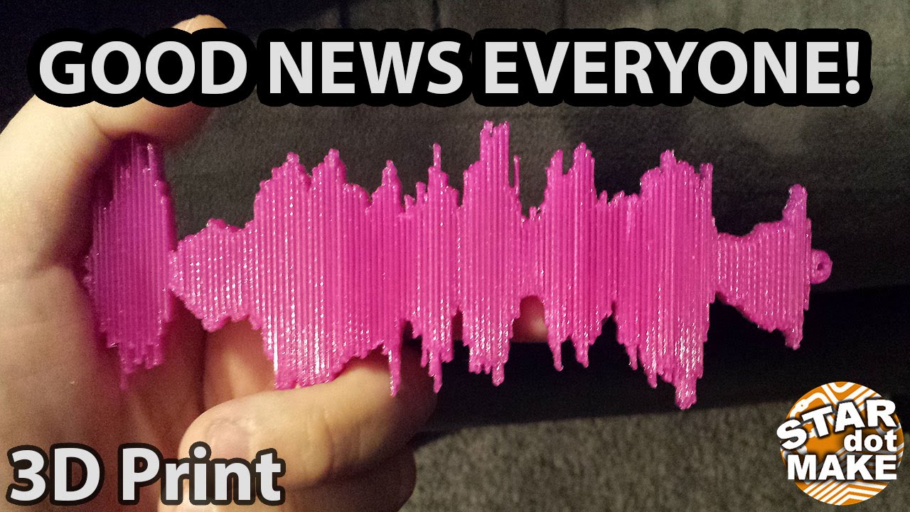 3D Printed Audio Waveform Project