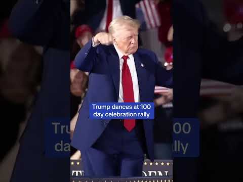 Trump dances at 100 days celebration