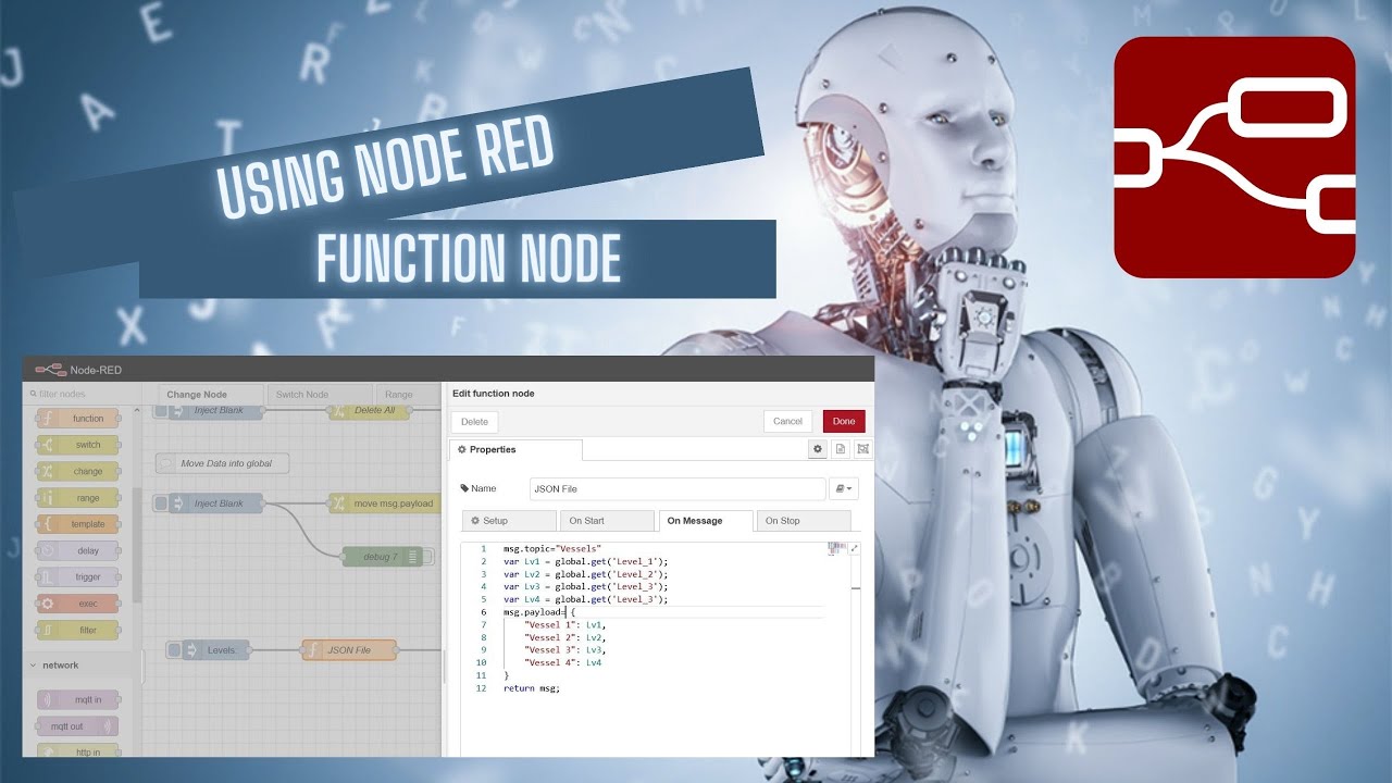Overview of Node Red - Function Node