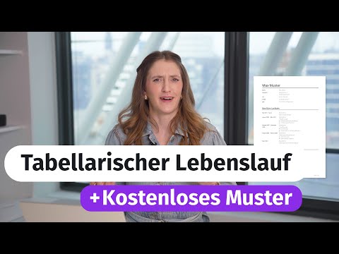 Tabellarischen Lebenslauf erstellen ✅ (+kostenlose Vorlage)