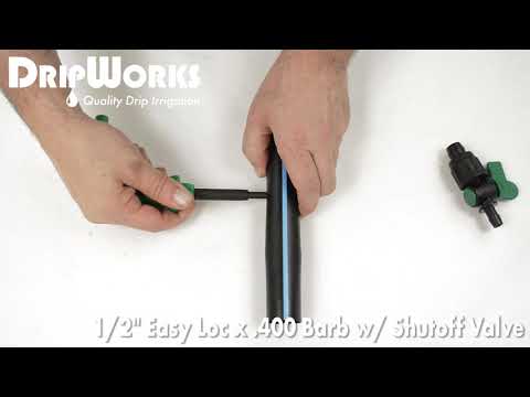 1/2" Easy Loc x .400 Barb w/ Shutoff Valve - Installation