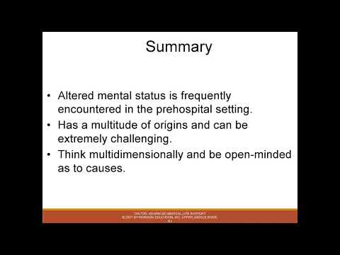 Altered Mental Status - 2020 CE Renewal Nov 12th