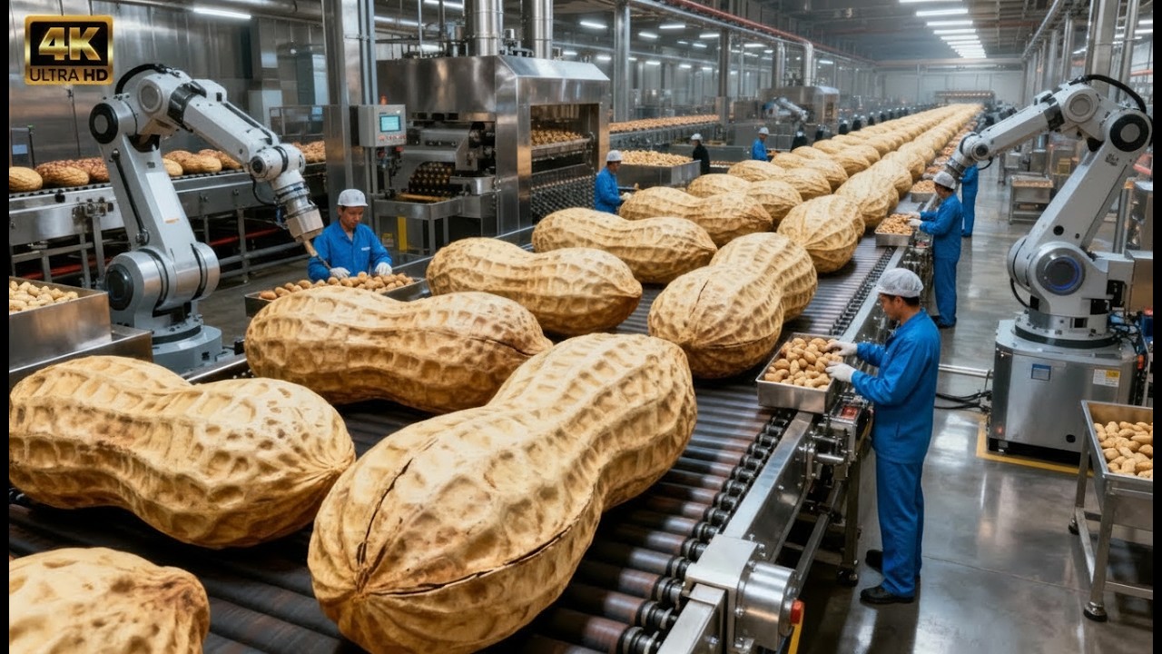 Inside a  Peanut Factory: From Raw Groundnuts to Roasted Salted Peanuts (Full Process)
