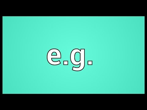 E.g. Meaning