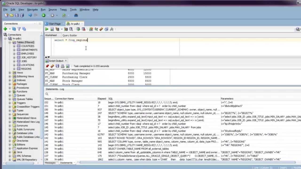 Multi-Cursor Editing and SQL Logging in SQL Developer 4.1