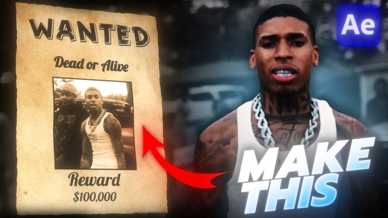 WANTED POSTER EFFECT (After effects) | Tutorial