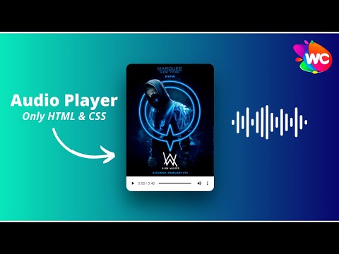 Audio Player using HTML CSS | HTML5 Audio Player